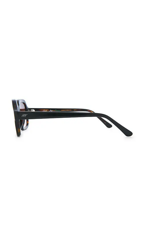 Lexxola Jordy サングラス Lexxola Jordy Sunglasses In Black Leopard & Burgundy - 20% Off